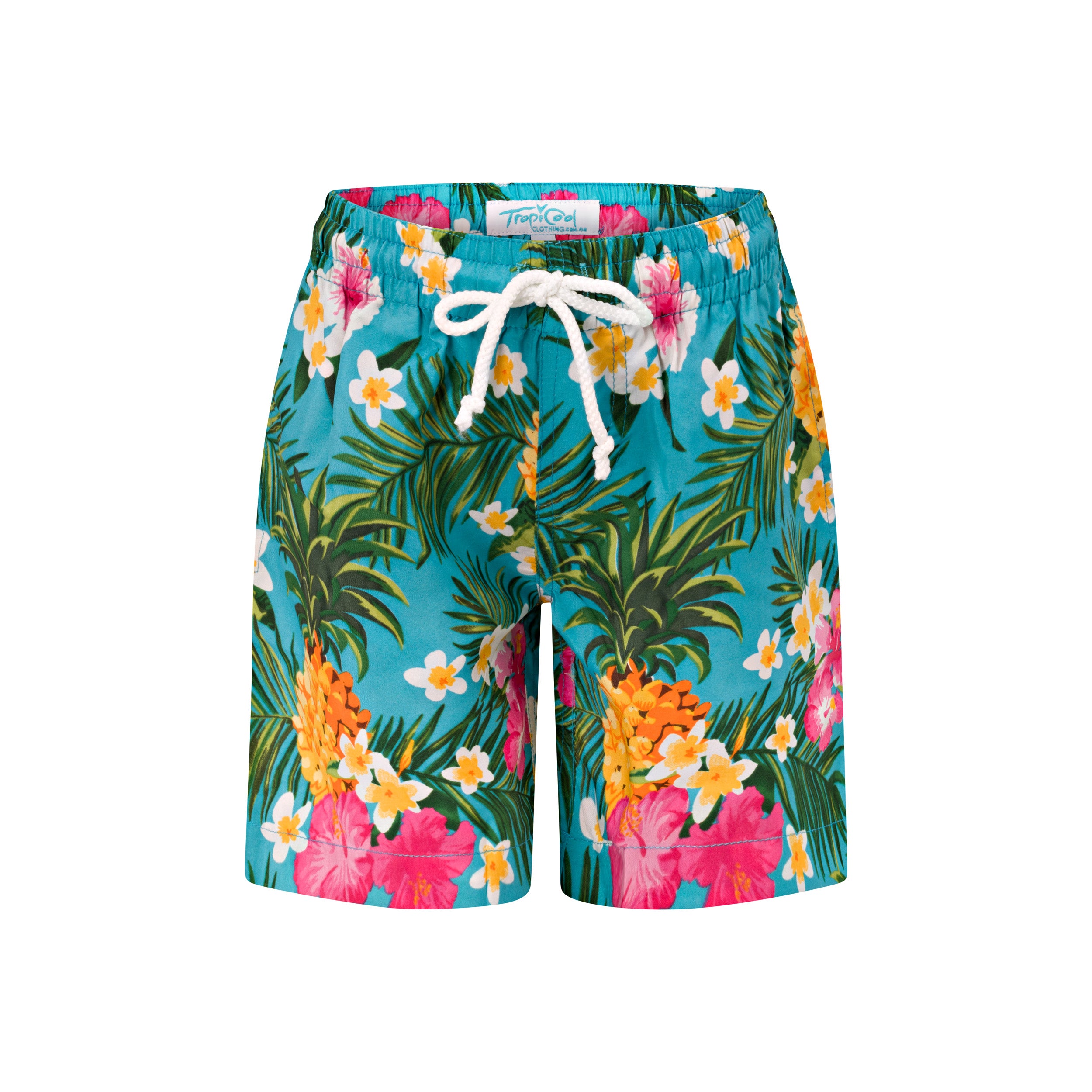 Aloha Turquoise Kids Shorts – TropicoolClothing